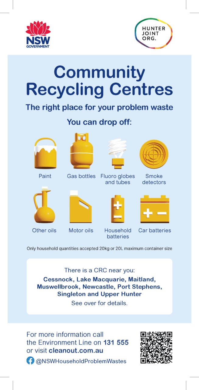 Community Recycling Centre Promotion - Hunter Joint Organisation