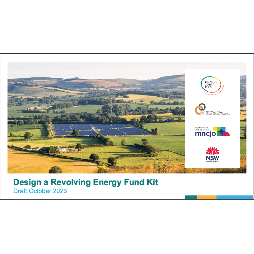 Design a Revolving Energy Fund Kit - Hunter Joint Organisation